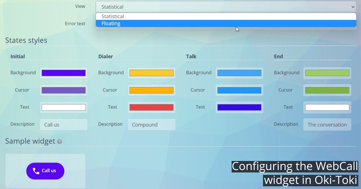 Call from the site - WebCall - Oki-Toki