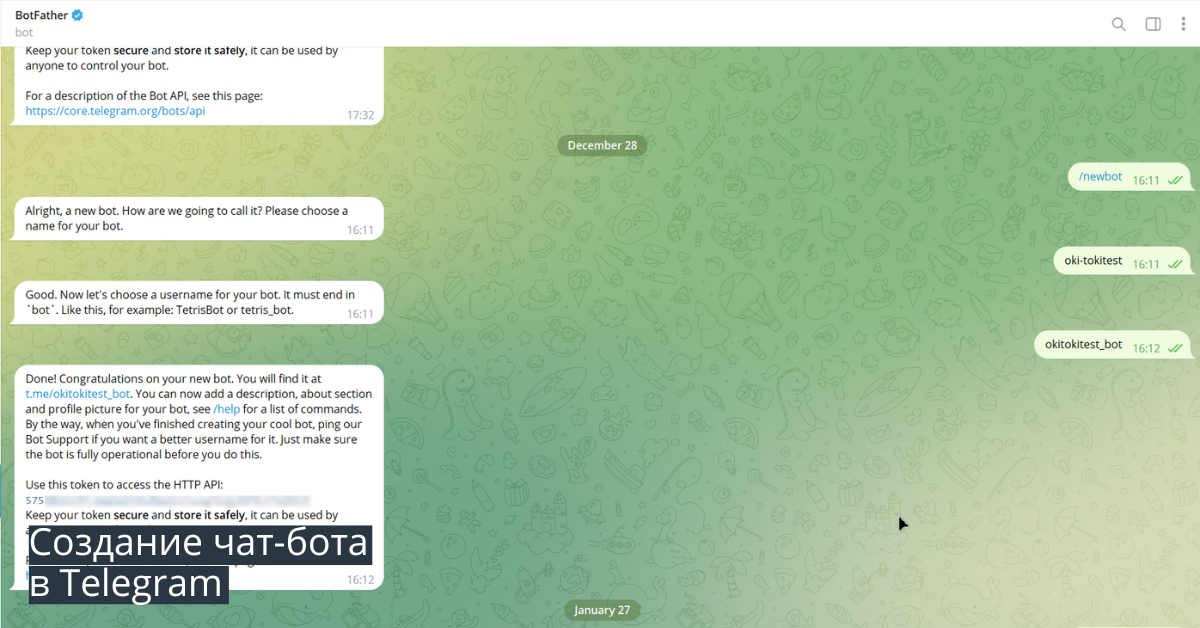 Integration of Chat Bot with Telegram - Oki-Toki